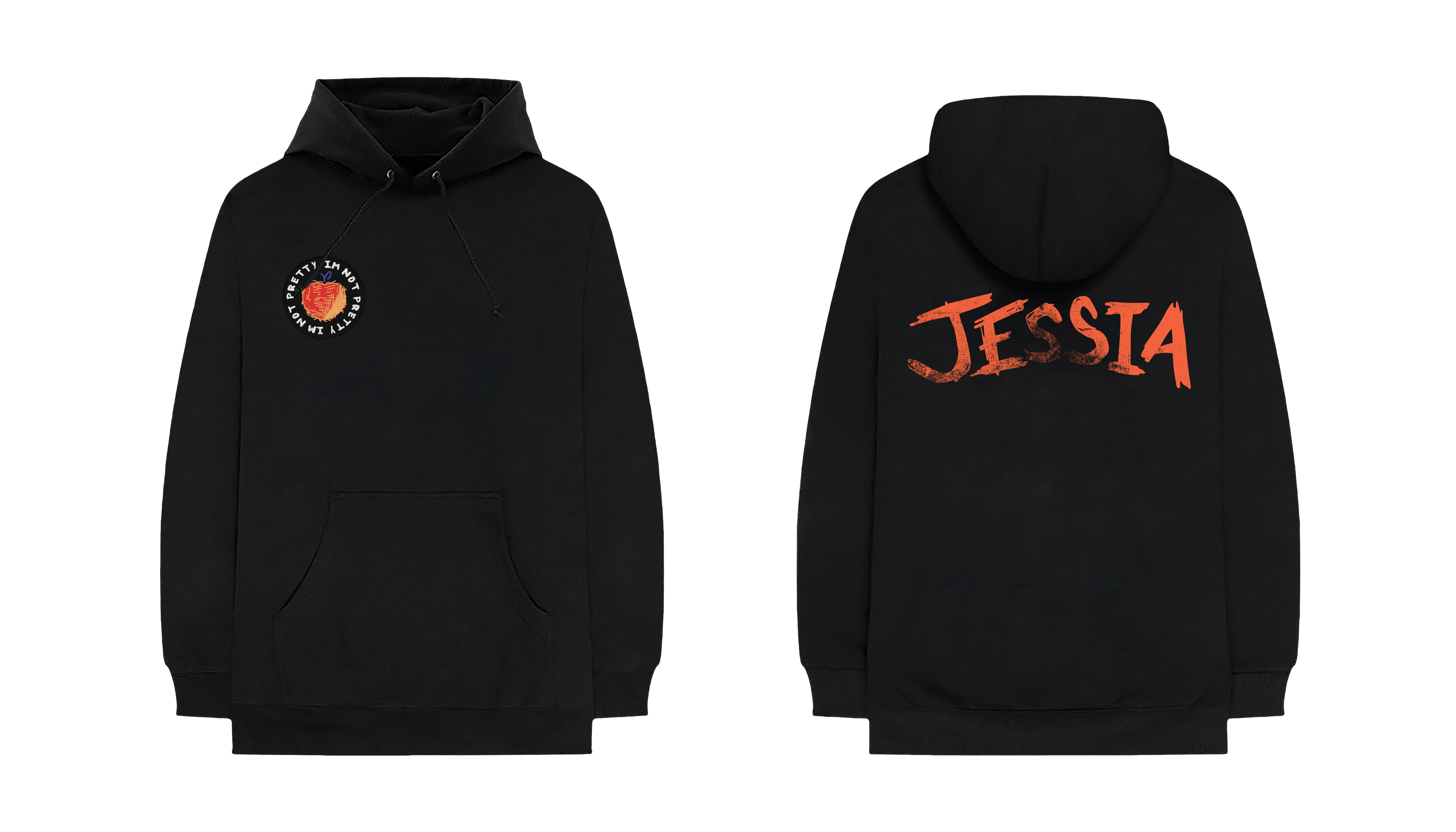 I'm not Pretty Patch Hoodie - Black – JESSIA MUSIC INC